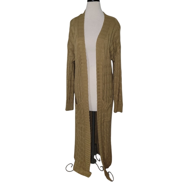 Sweaters | Nwot Cable Knit Open Cardigan Duster Sweater Tanxl | Poshmark